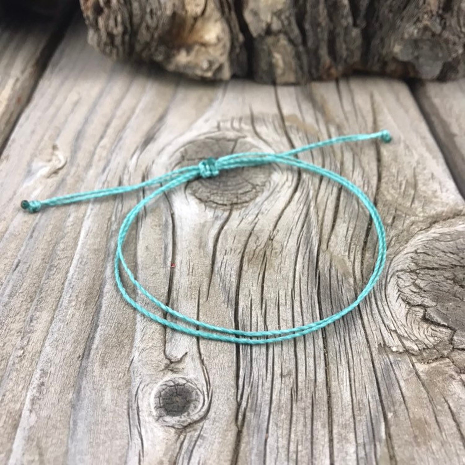 Adjustable Wax String Bracelet / Adjustable Wax String Anklet | Etsy