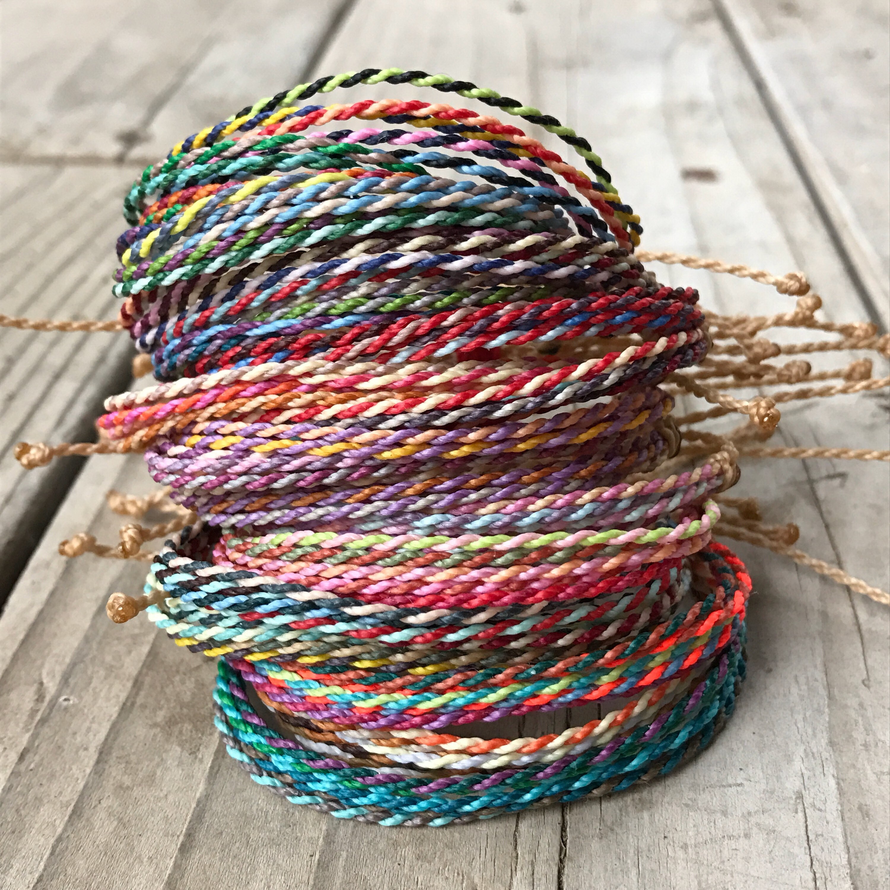 Custom String Bracelet Wax String Bracelet Stackable | Etsy