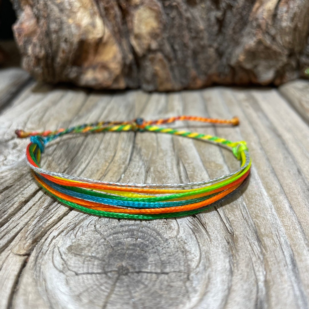 Custom Adjustable Wax String Bracelet / String Bracelet - Etsy