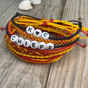 Pack of 10 Wax String Bracelets Kansas City Chiefs / Kansas City Swag ...
