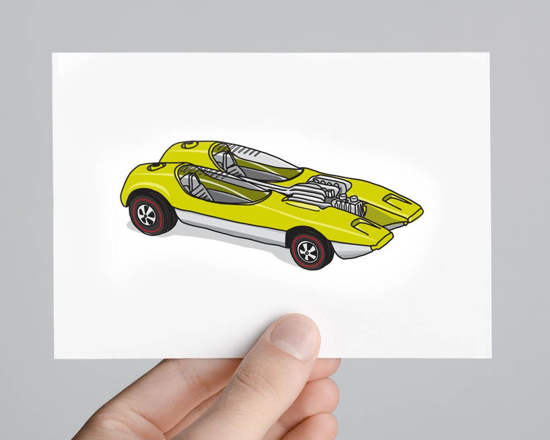 Hot Wheels Splittin' Image Art Print 5x7 Limited Run - Etsy