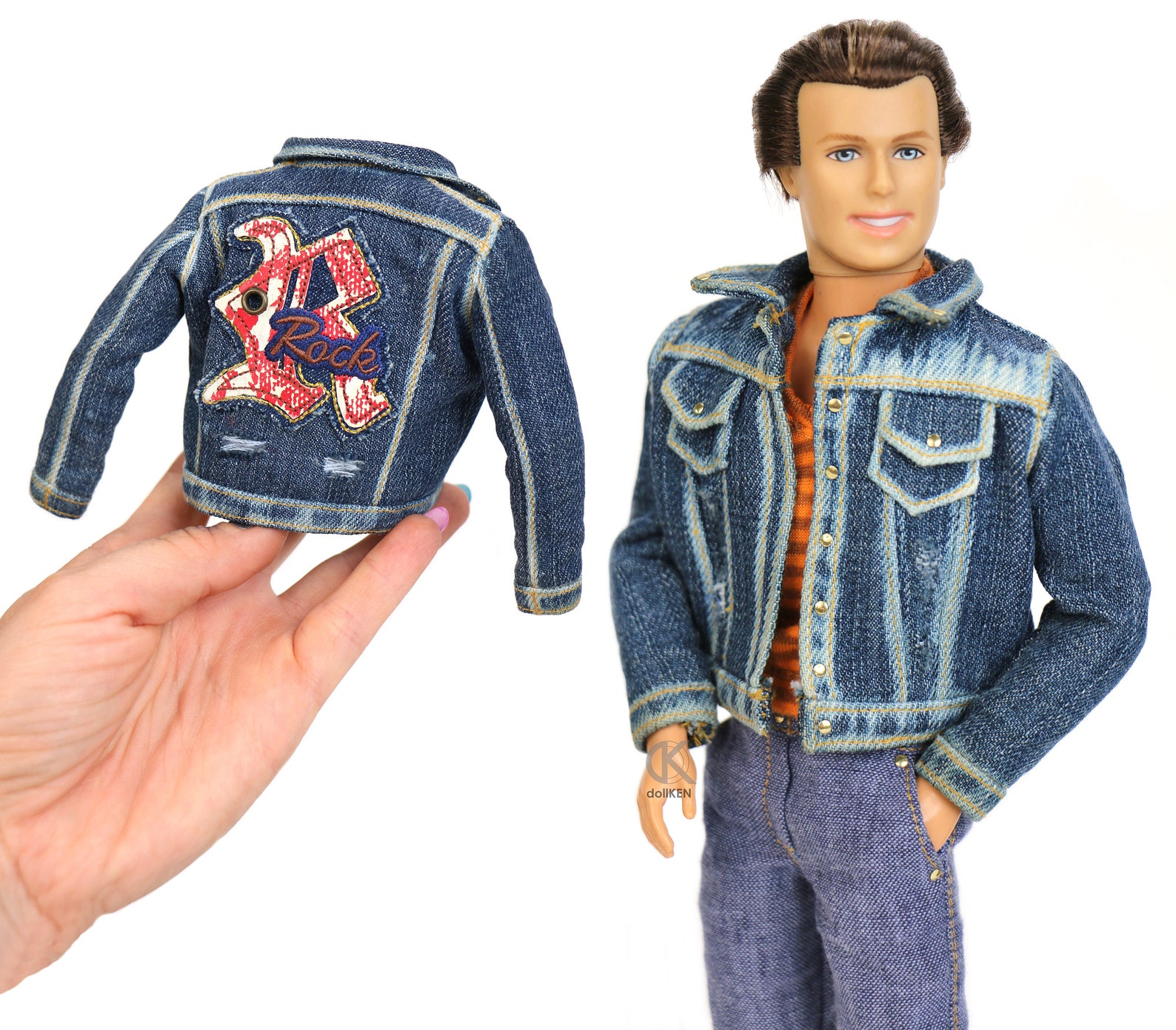 Dollken 1:6 Male Doll DENIM JACKET - Etsy