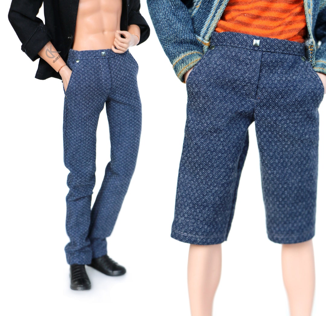 Dollken 1:6 Male Doll BLUE PANTS/SHORTS With Pockets - Etsy