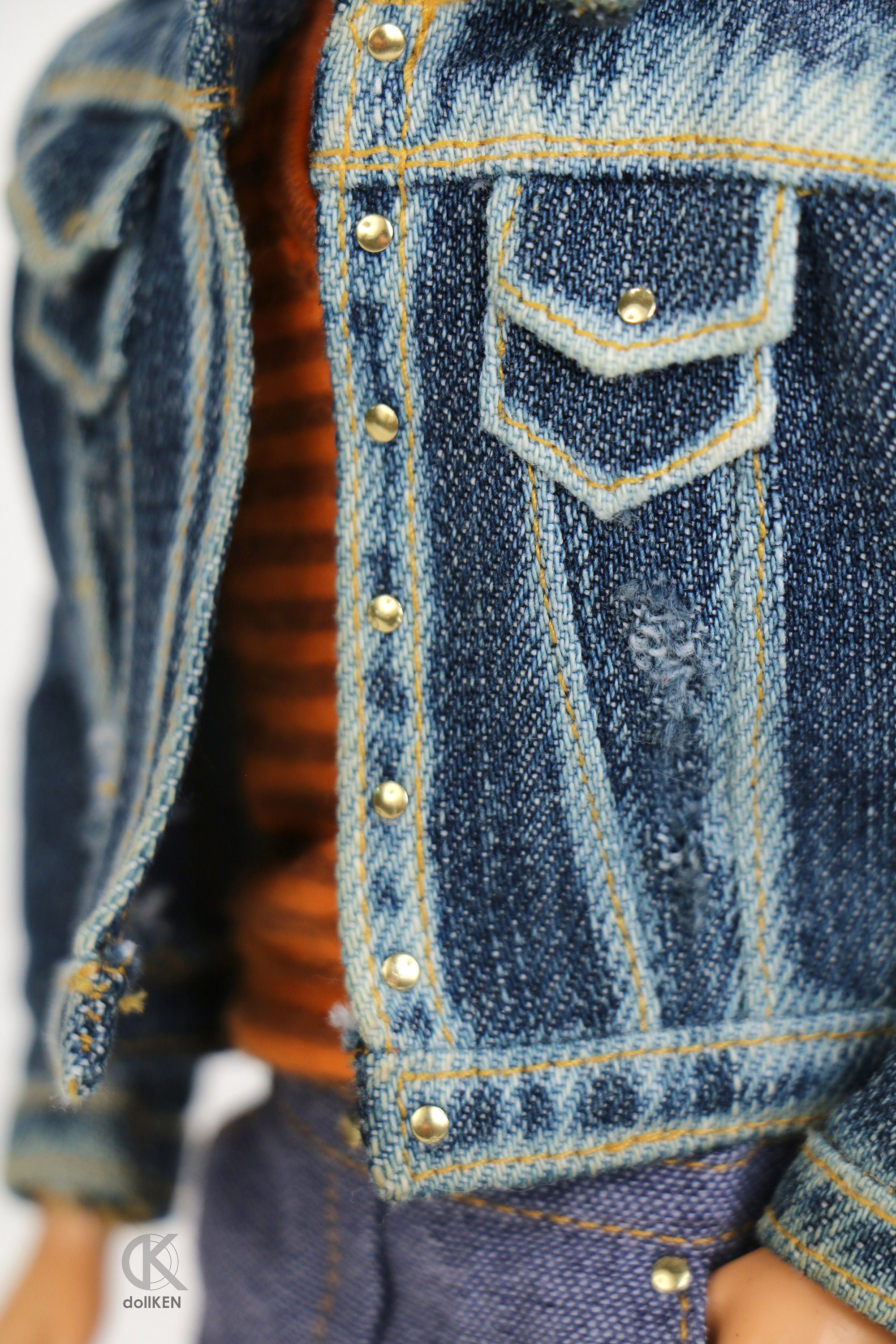 Dollken 1:6 Male Doll DENIM JACKET - Etsy