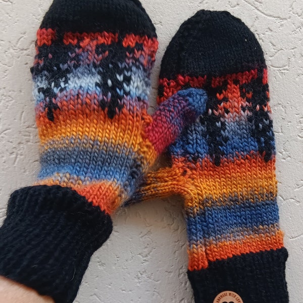 Mens Wool Mittens - Etsy