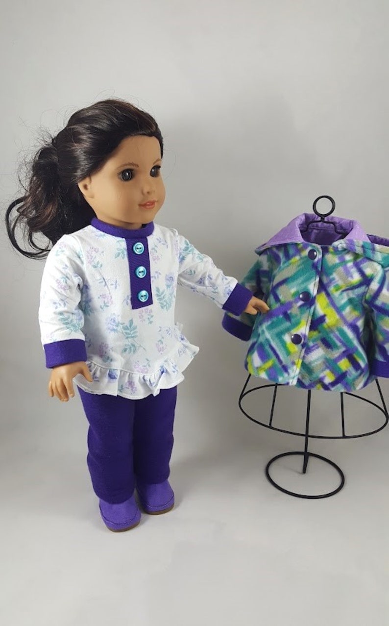 Shades of Purple and Jade Fleece Hooded Jacket With Floral - Etsy