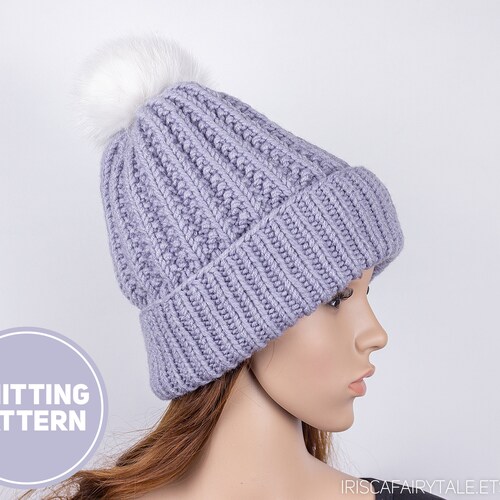 Mariner's Hat Knitting Pattern Ribbed Beanie Hat Knitting | Etsy