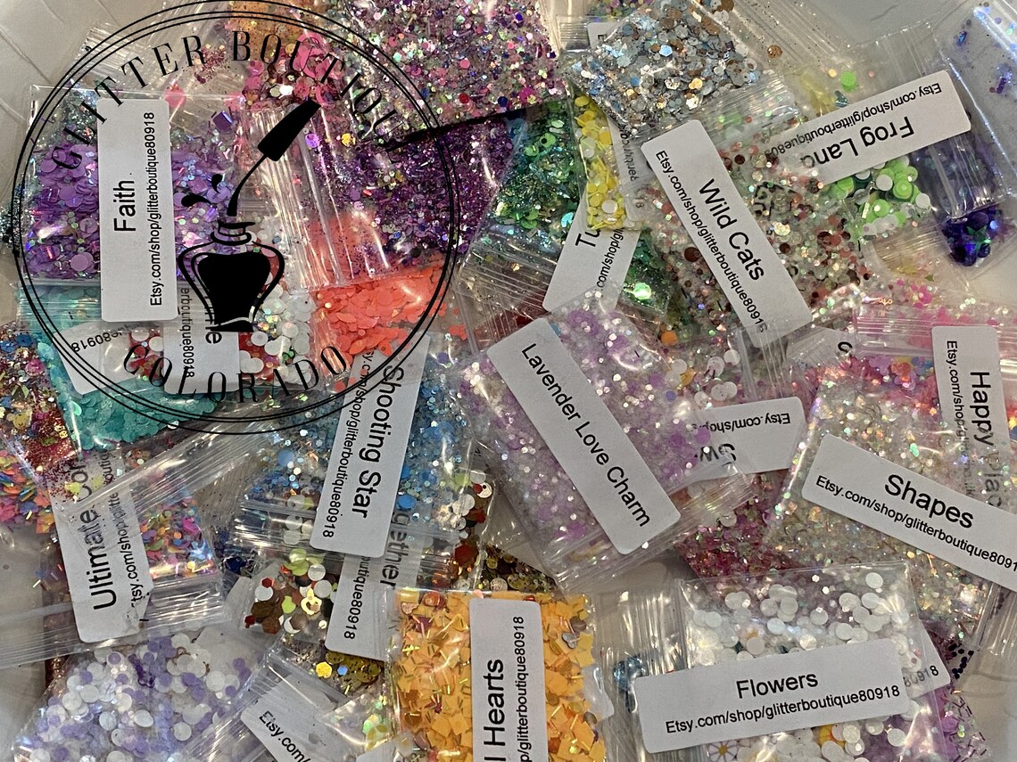 Sample Pack 40 Ultimate Mix Different Glitter Packs Includes - Etsy
