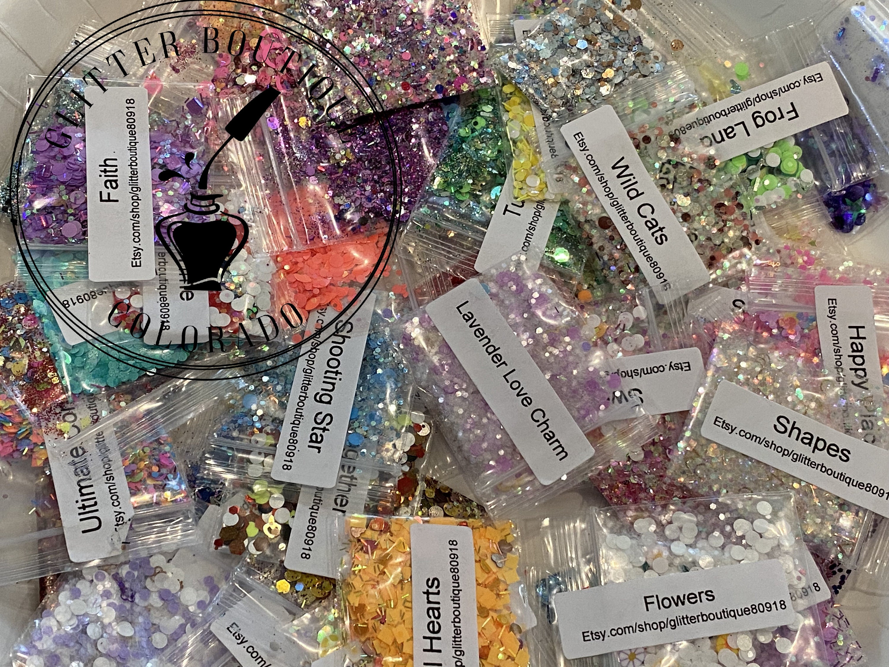 Sample Pack 40 Ultimate Mix Different Glitter Packs Includes - Etsy