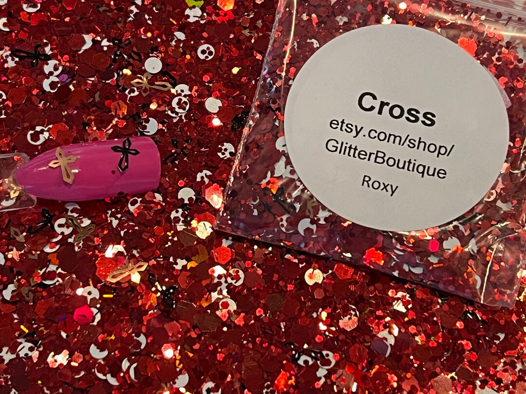 Cross Glitter Chunky Glitter, Chunky , Gel Nail Glitter, Nail Art ...