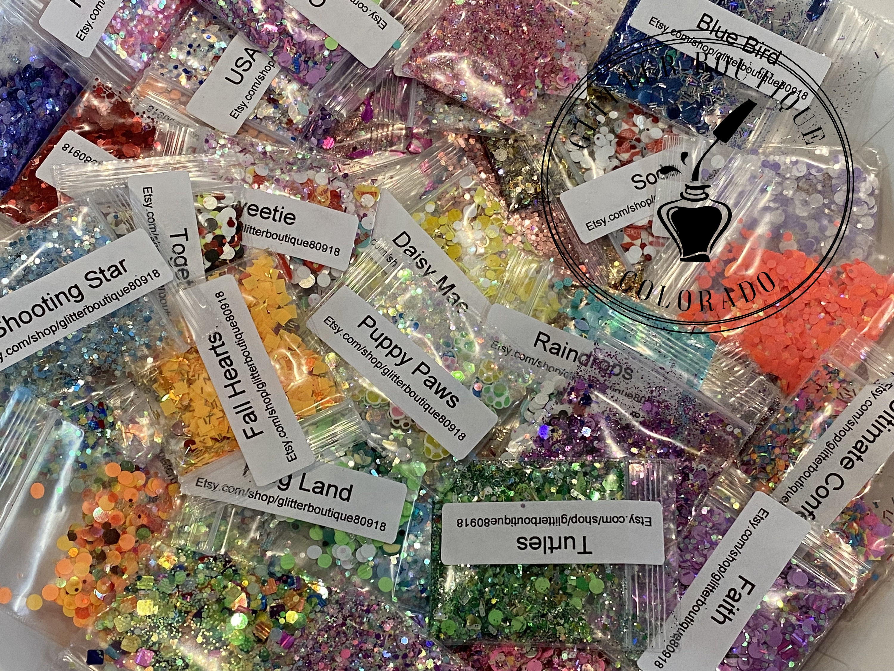 Sample Pack 40 Ultimate Mix Different Glitter Packs Includes - Etsy