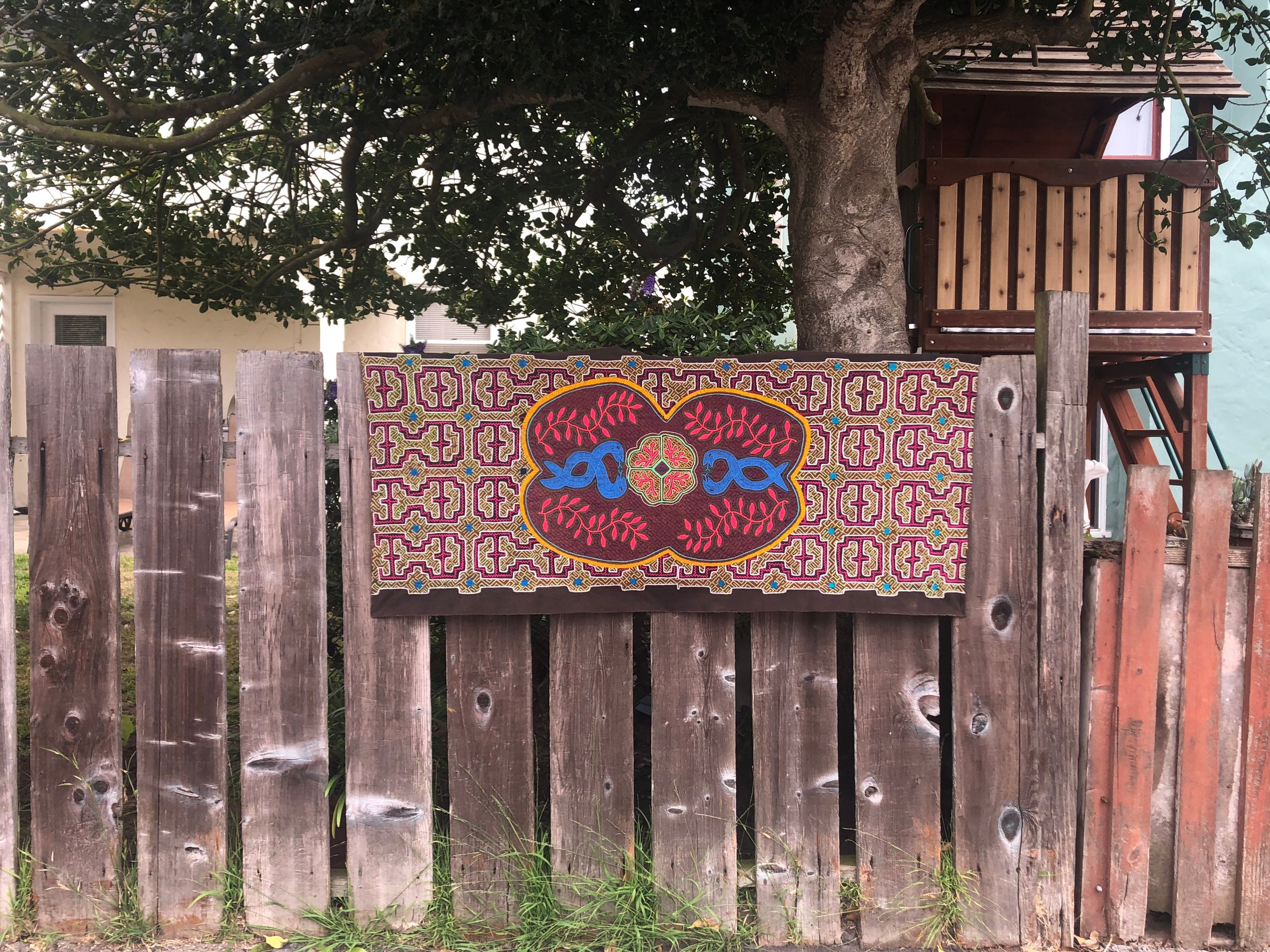 4 Snakes Shipibo Altar Cloth | Etsy