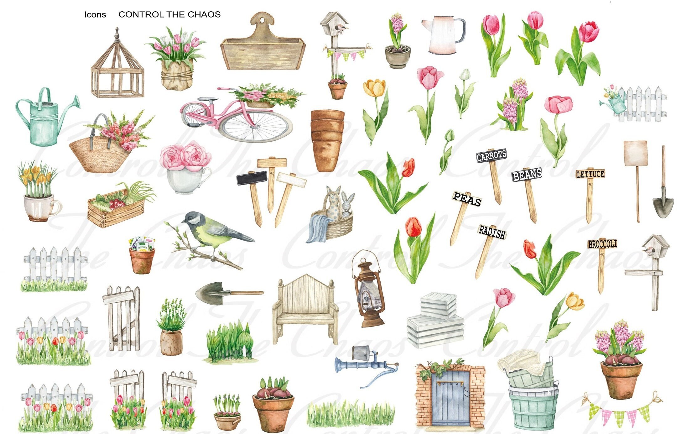 Spring Garden - Complete Set - Etsy