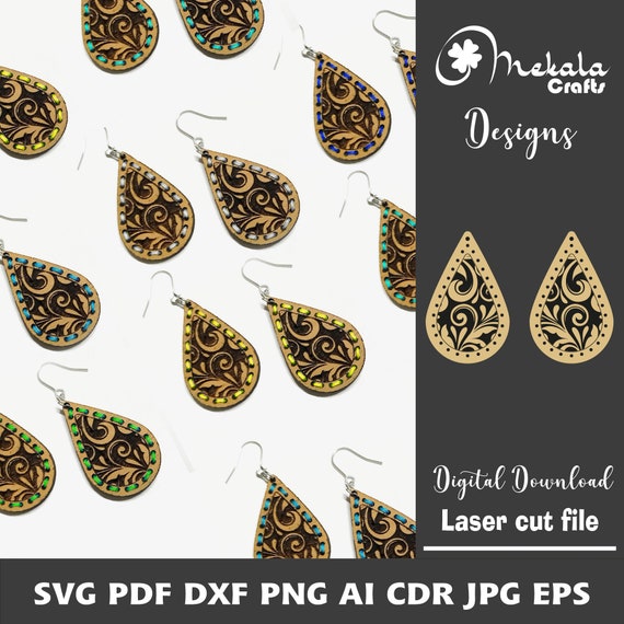 Embroidery Stitch Laser Cut Earring File Thread Stitch - Etsy