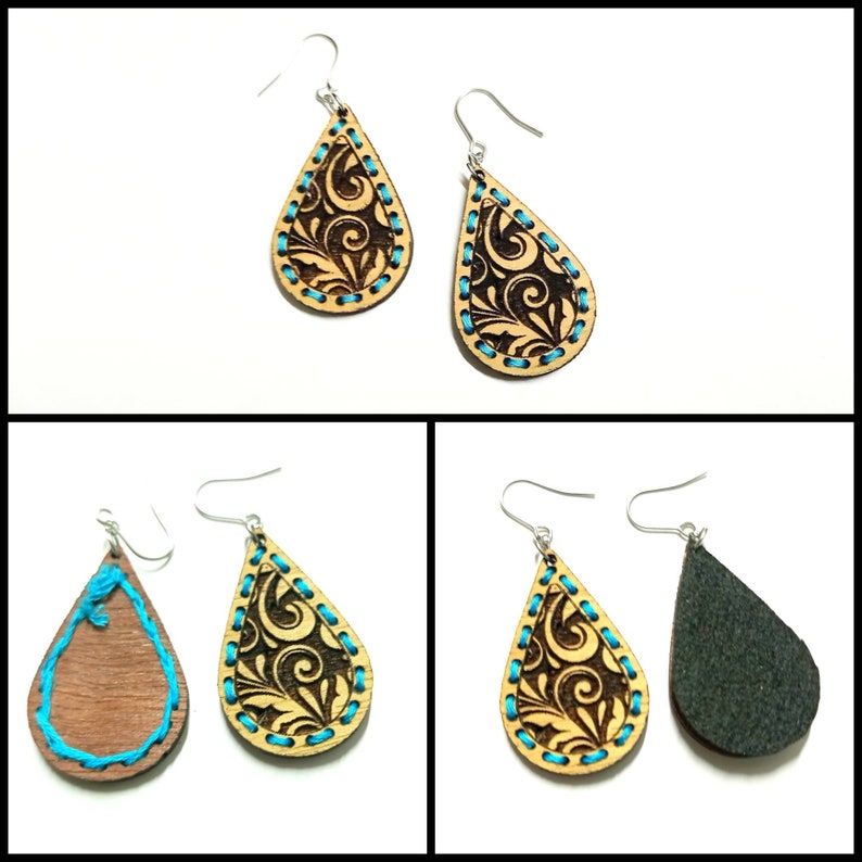 Embroidery Stitch Laser Cut Earring File Thread Stitch - Etsy