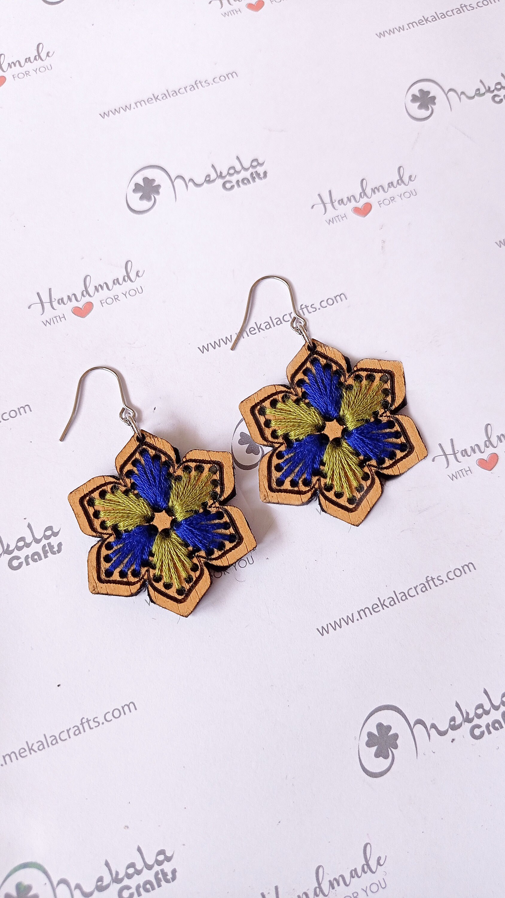 Embroidery Earring Svg File Wood Laser Cut Embroidery Earrings - Etsy