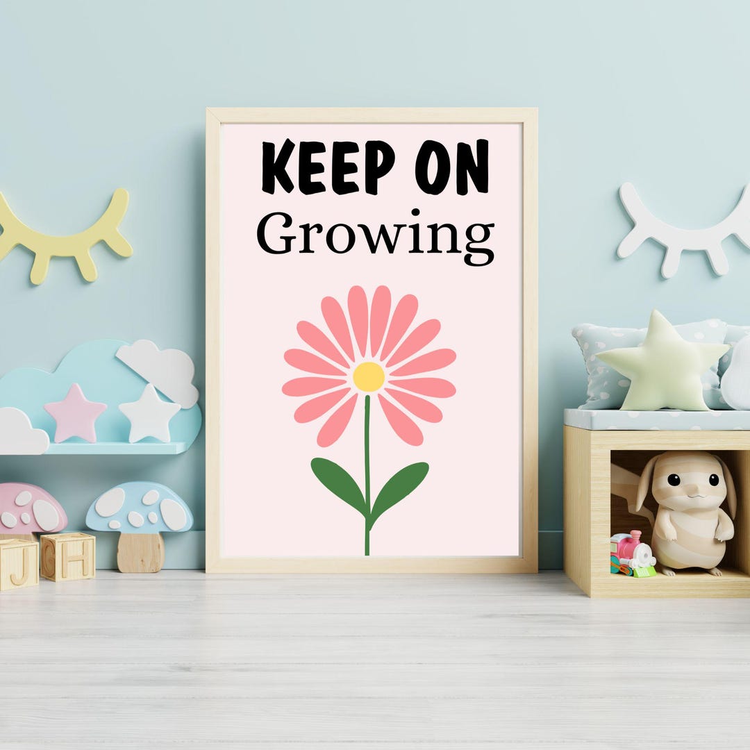 Inspirational Classroom Poster: Growth Mindset Wall Art (digital ...