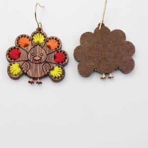 Turkey Embroidery Earring SVG File: Laser Cut Wood, Acrylic, Leather ...