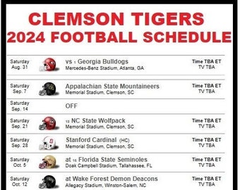 2024 Arkansas Razorbacks College Football Schedule Refrigerator Magnet 4 by 6 Inches - Etsy