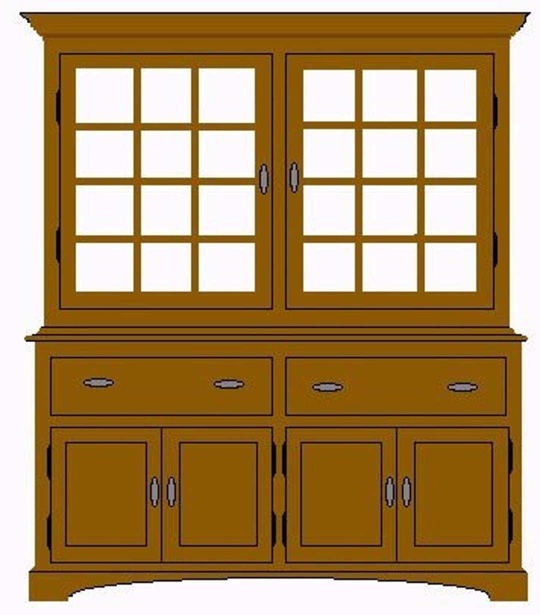 Buffet and China Cabinet EZ Woodworking Furniture Building Plan INSTANT ...