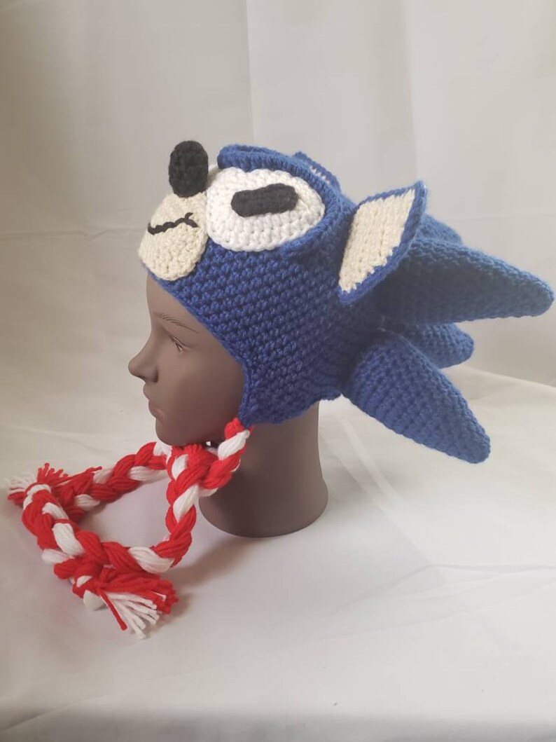 Pattern for Crochet Sonic the Hedgehog Character Hat Pattern - Etsy