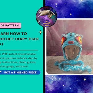 Pattern for Crochet Derpy Tiger Inspired Character Hat | PDF Download ...