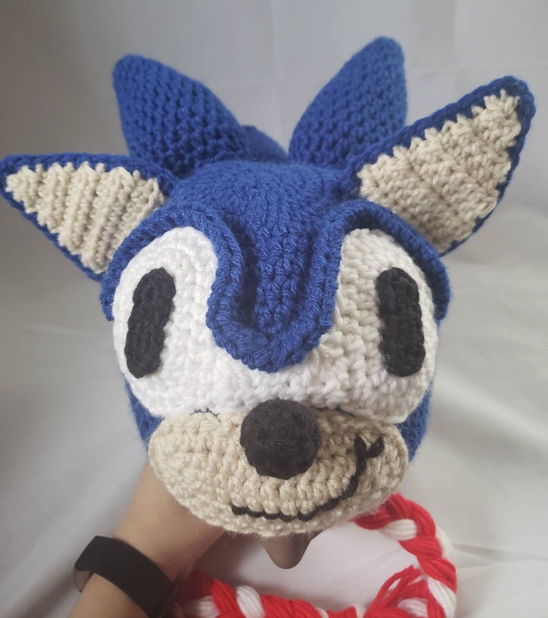 Pattern for Crochet Sonic the Hedgehog Character Hat Pattern - Etsy