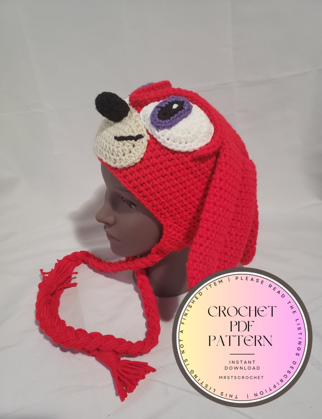 Pattern for Crochet Sonic the Hedgehogs Knuckles Inspired Character Hat ...