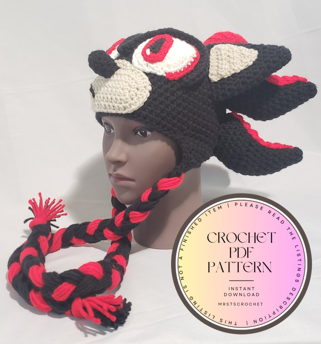 Pattern for Crochet Sonic and Friends Shadow Inspired Character Hat ...