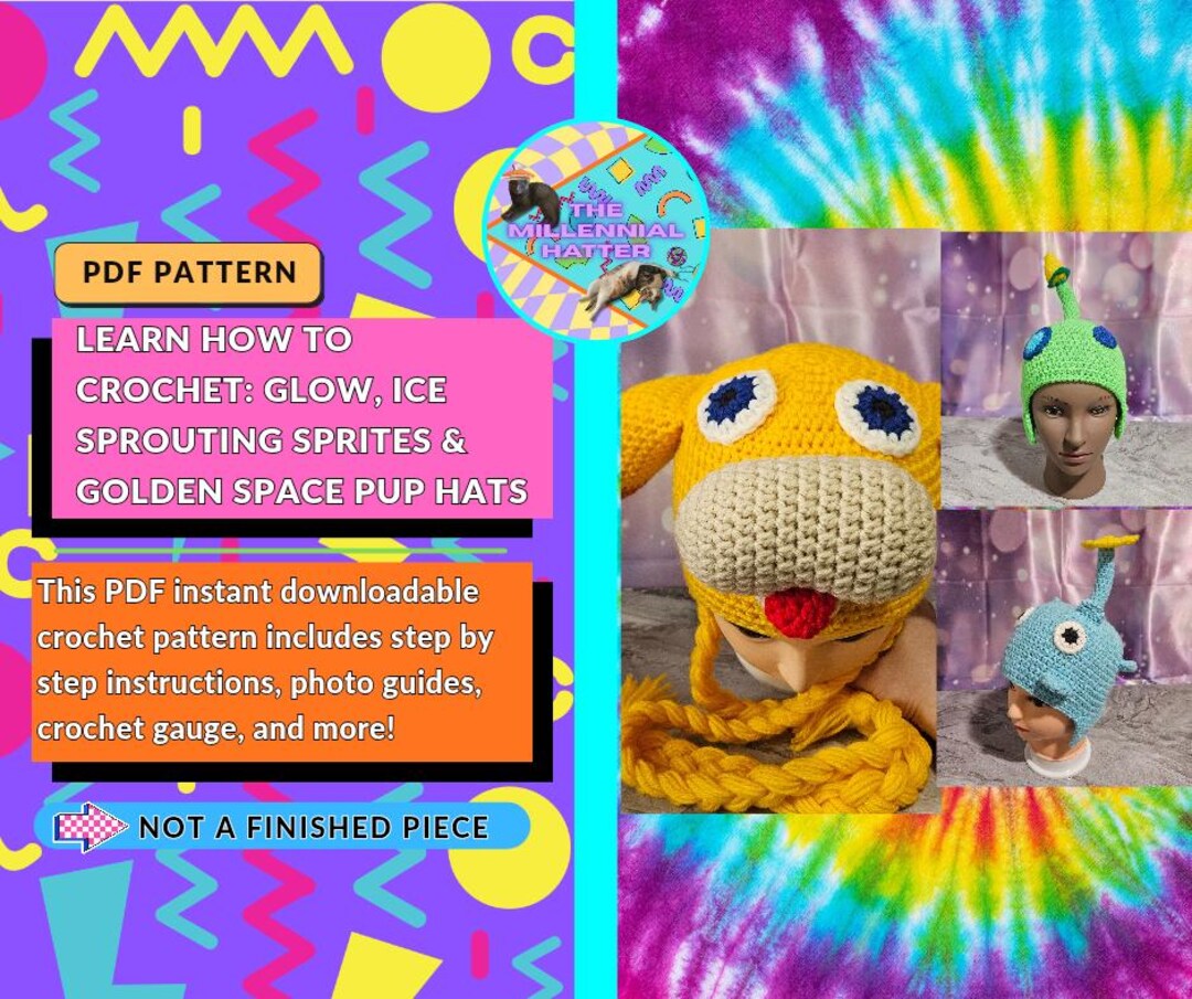 Crochet Pattern Bundle for Ice Glow Sprouting Sprites & Golden Space ...