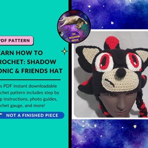 Pattern for Crochet Sonic and Friends Shadow Inspired Character Hat ...
