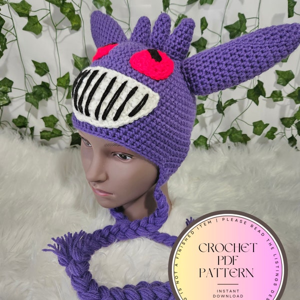 Crochet Gengar Pattern - Etsy
