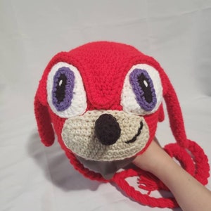 Pattern for Crochet Sonic the Hedgehogs Knuckles Inspired Character Hat ...