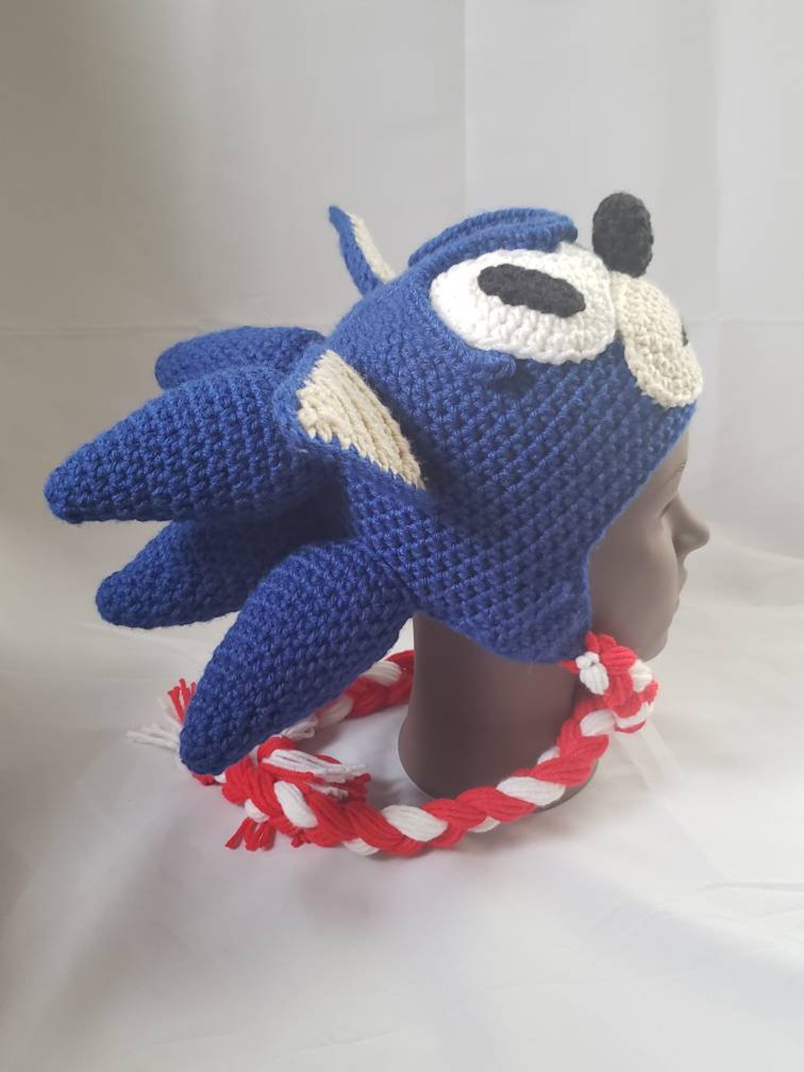 Pattern for Crochet Sonic the Hedgehog Character Hat Pattern - Etsy
