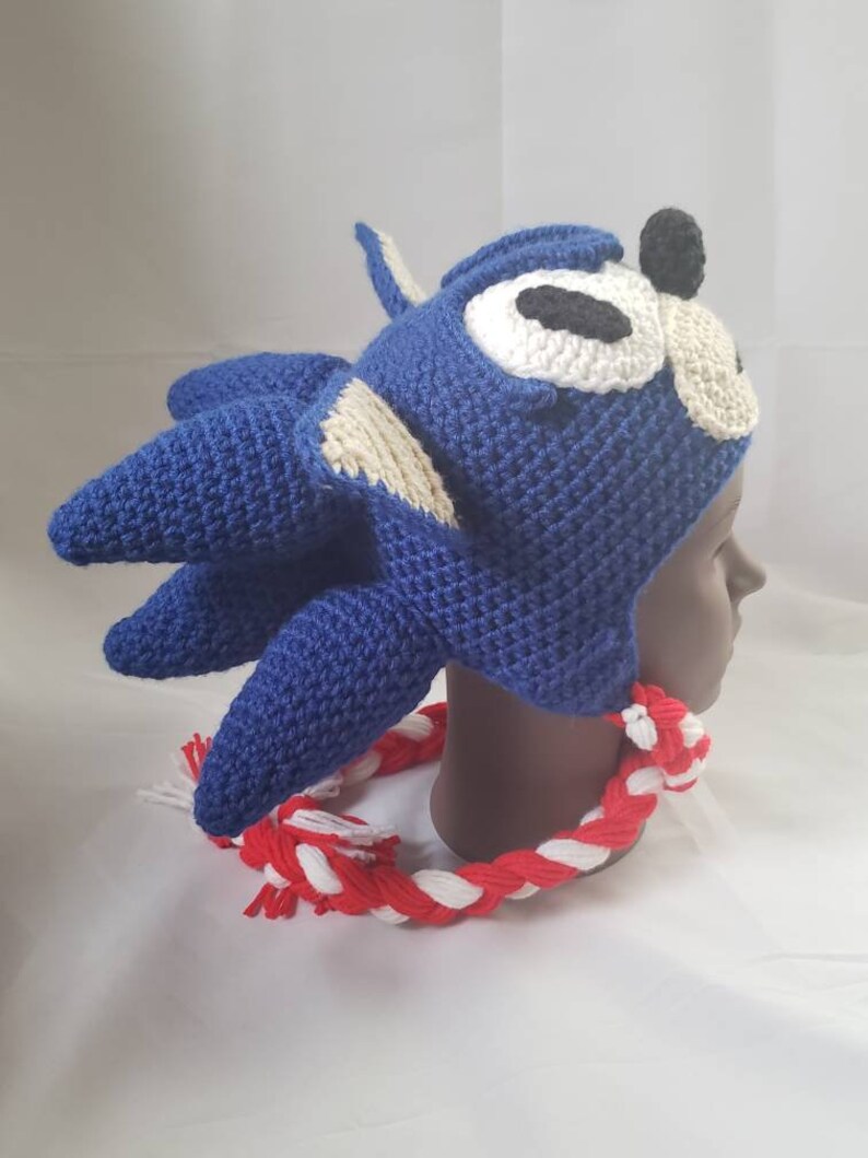 Pattern for Crochet Sonic the Hedgehog Character Hat Pattern - Etsy