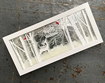 Forest shadow box | Etsy