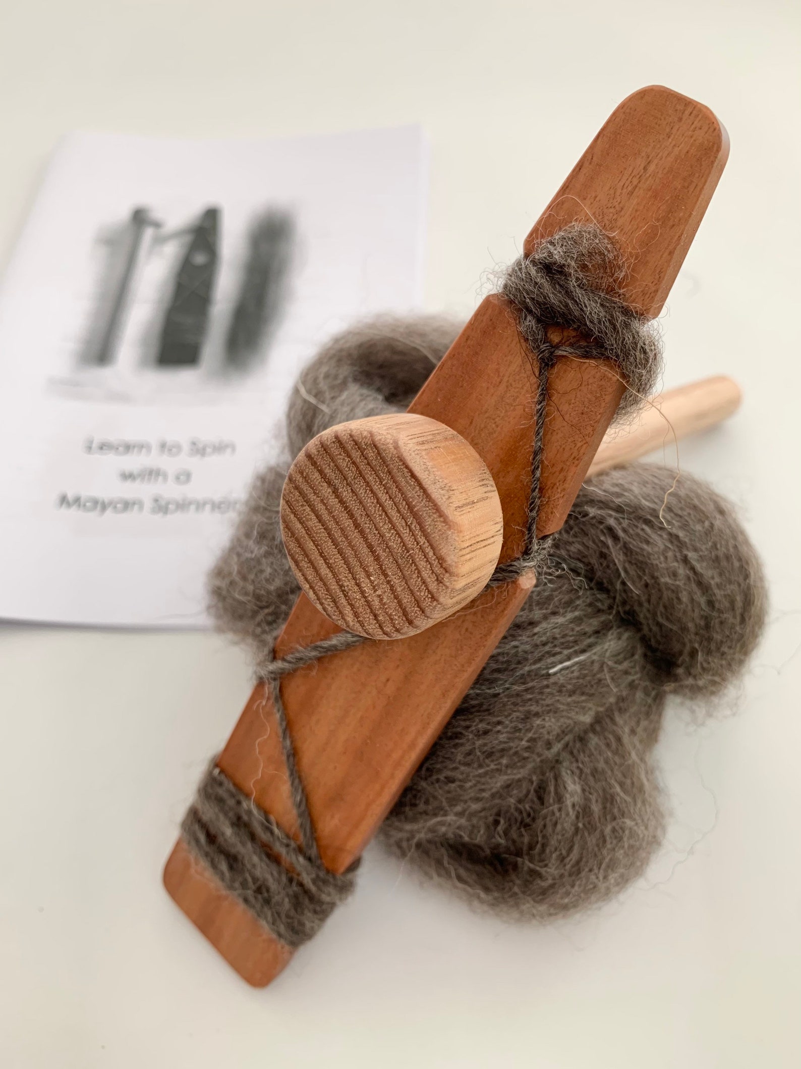 Mayan Spinner Kit With Instructions & Fibre Spinning Tool Hand Spinning ...