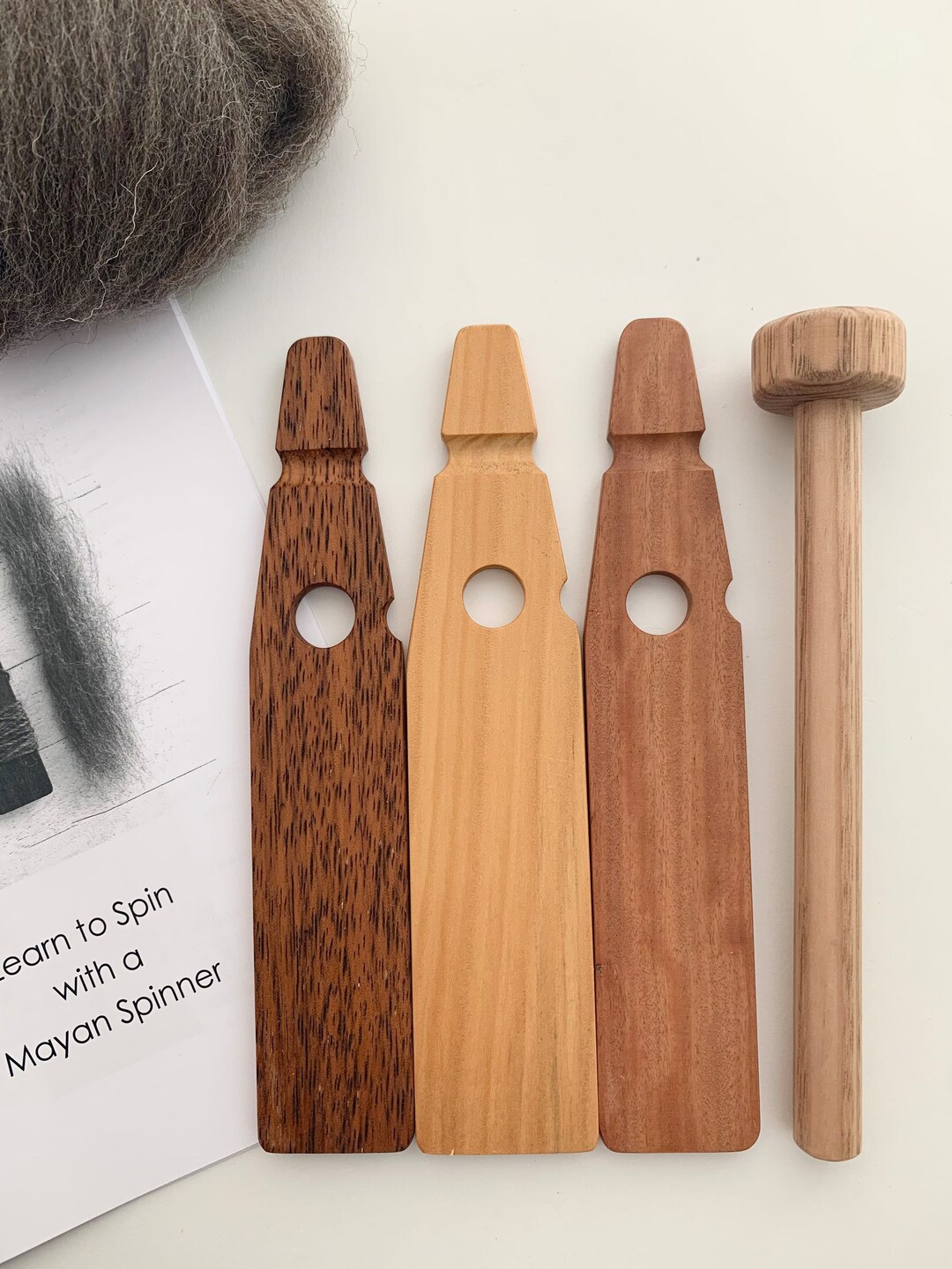 Handmade Mayan Spinner Kit: Three Recycled Timber Paddles, Tasmanian ...