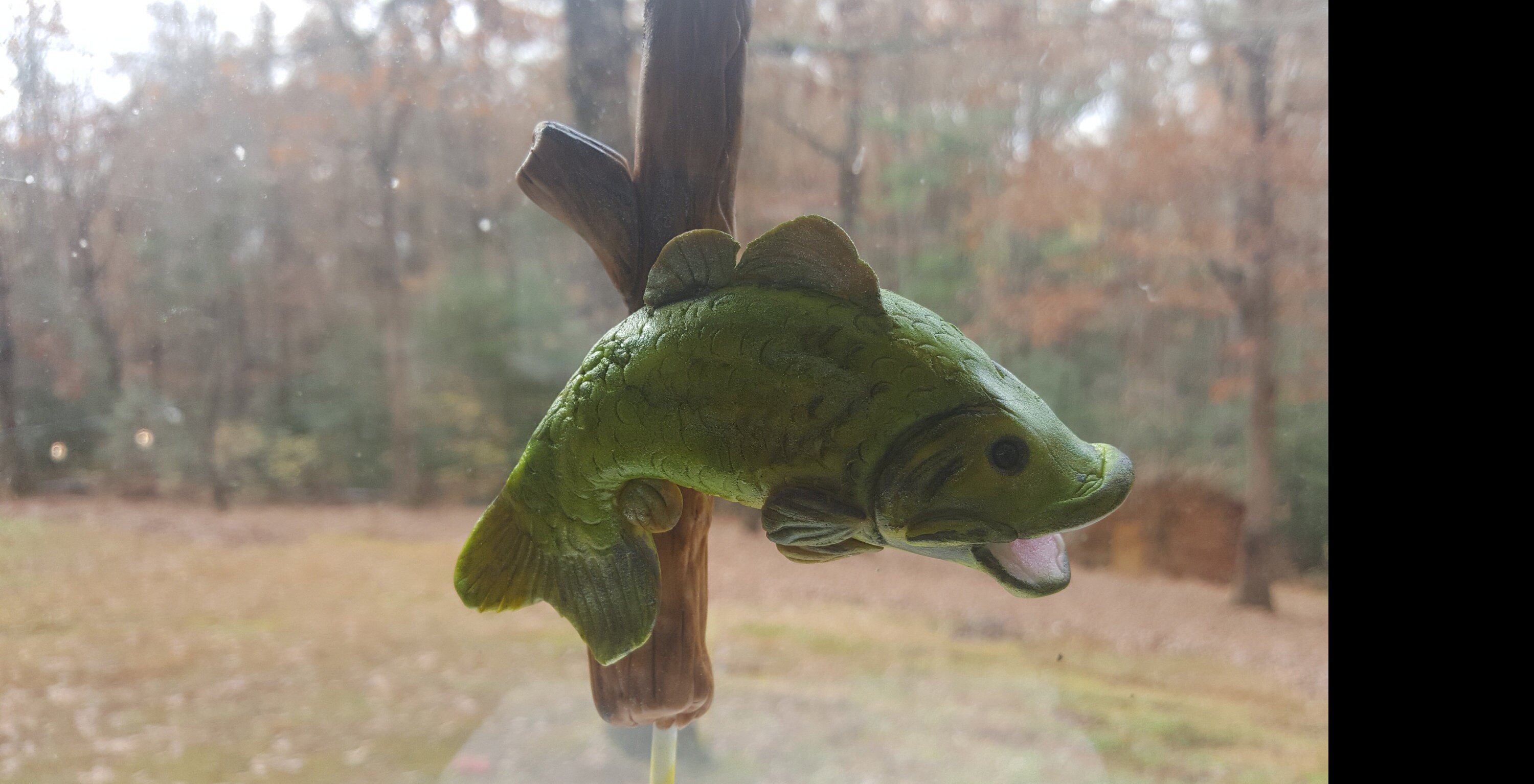 Fondant Bass and Branch Cake Topper/ Father's Day/ Fish - Etsy