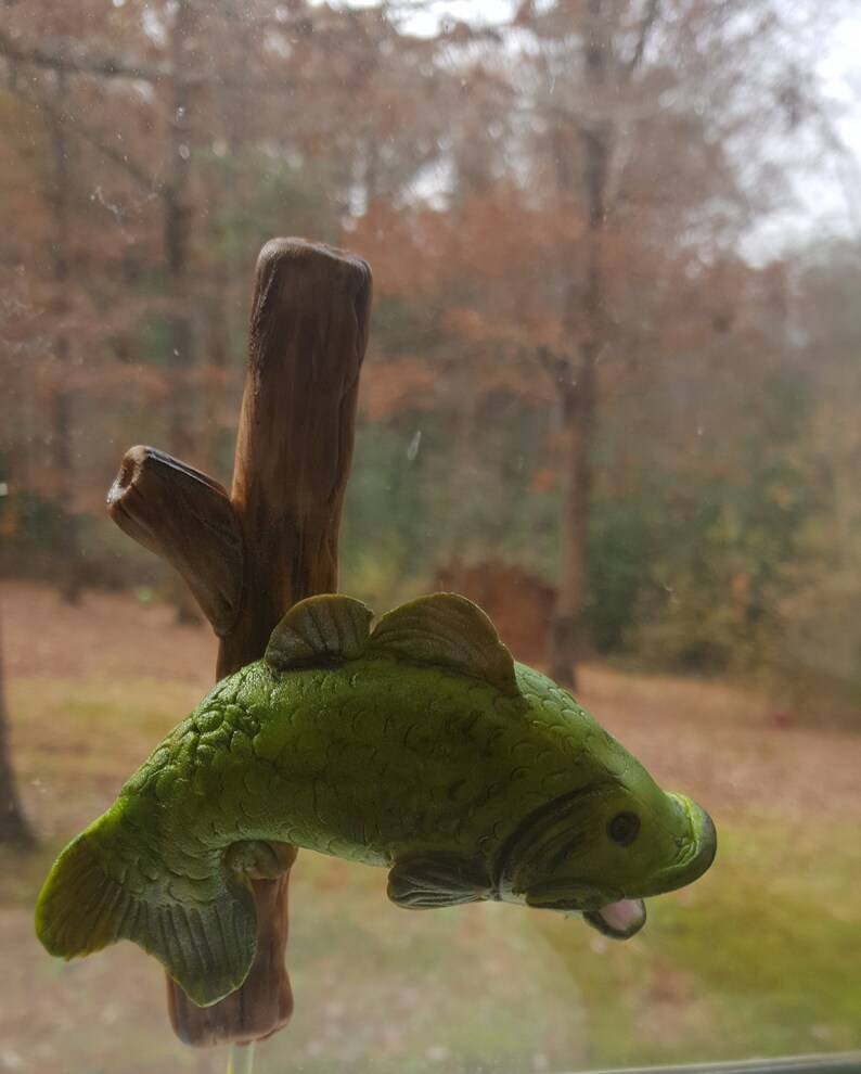 Fondant Bass and Branch Cake Topper/ Father's Day/ Fish | Etsy