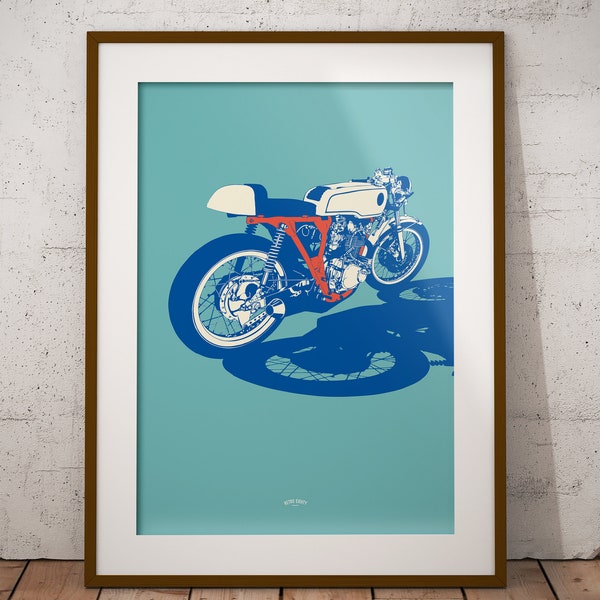 Motorcycle Poster - Etsy