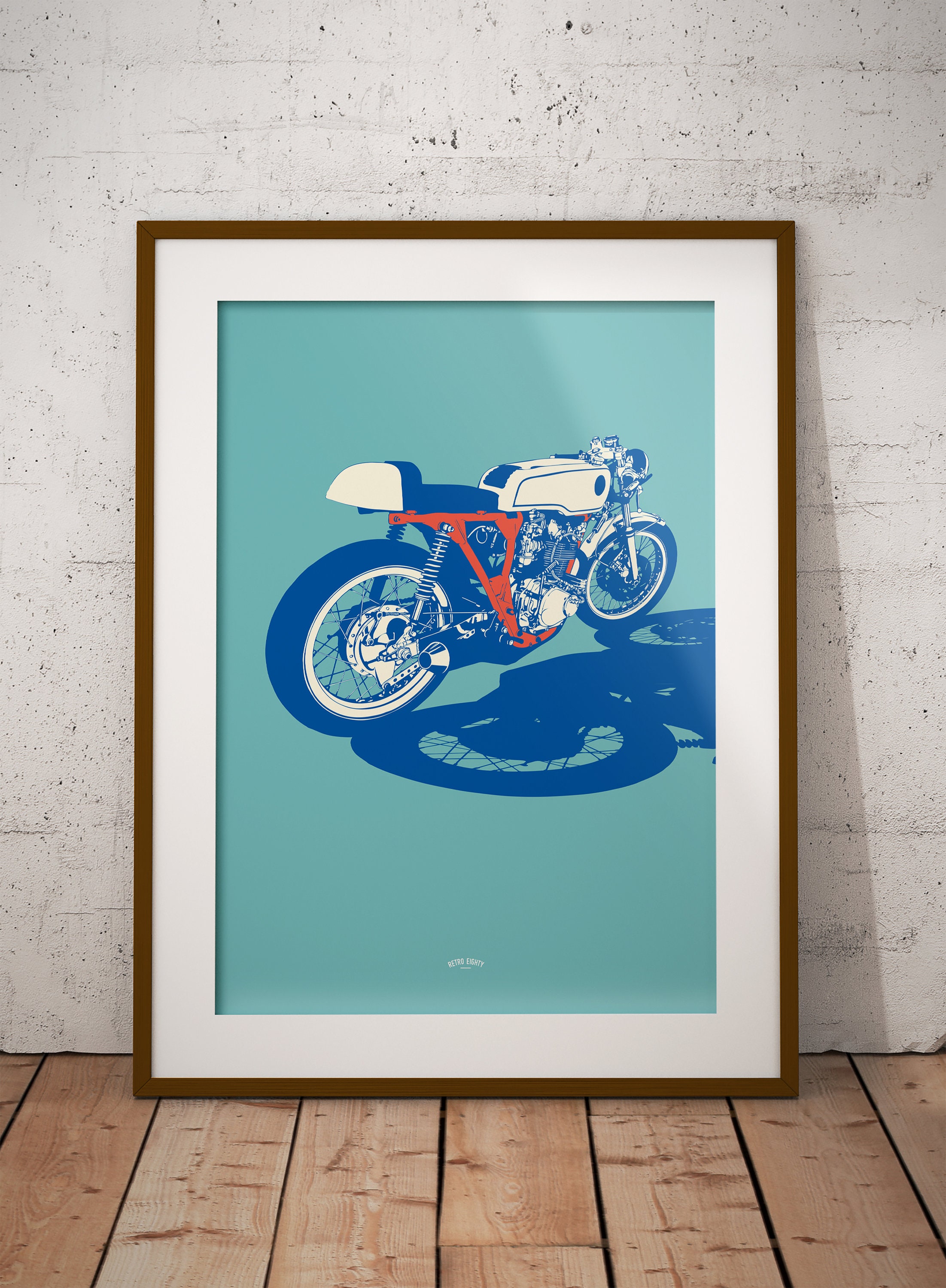 Japanese Cafe Racer Motorcyle - Poster Print - Etsy