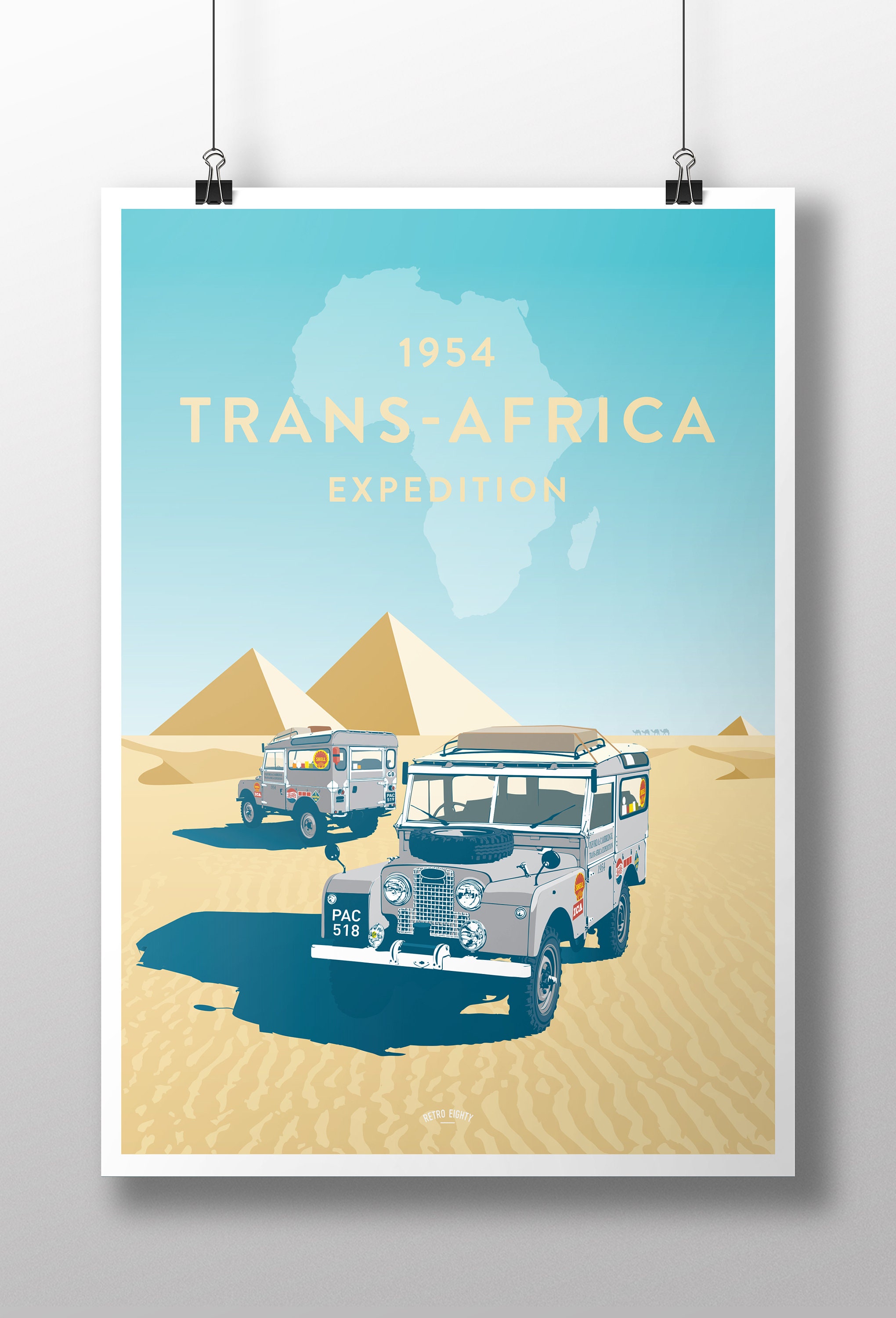 1954 Oxford Cambridge Trans-africa - 1950's Expedition Poster - Etsy