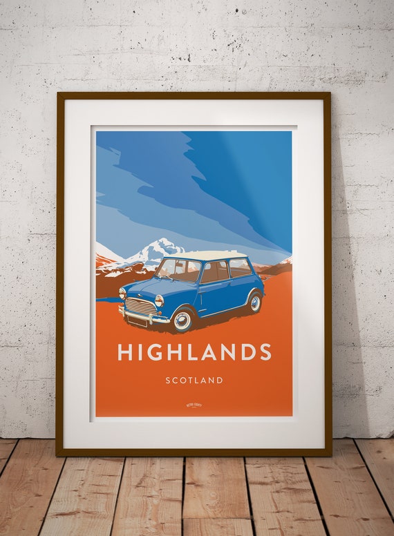 Highlands featuring Classic Mini Cooper Poster Print | Etsy