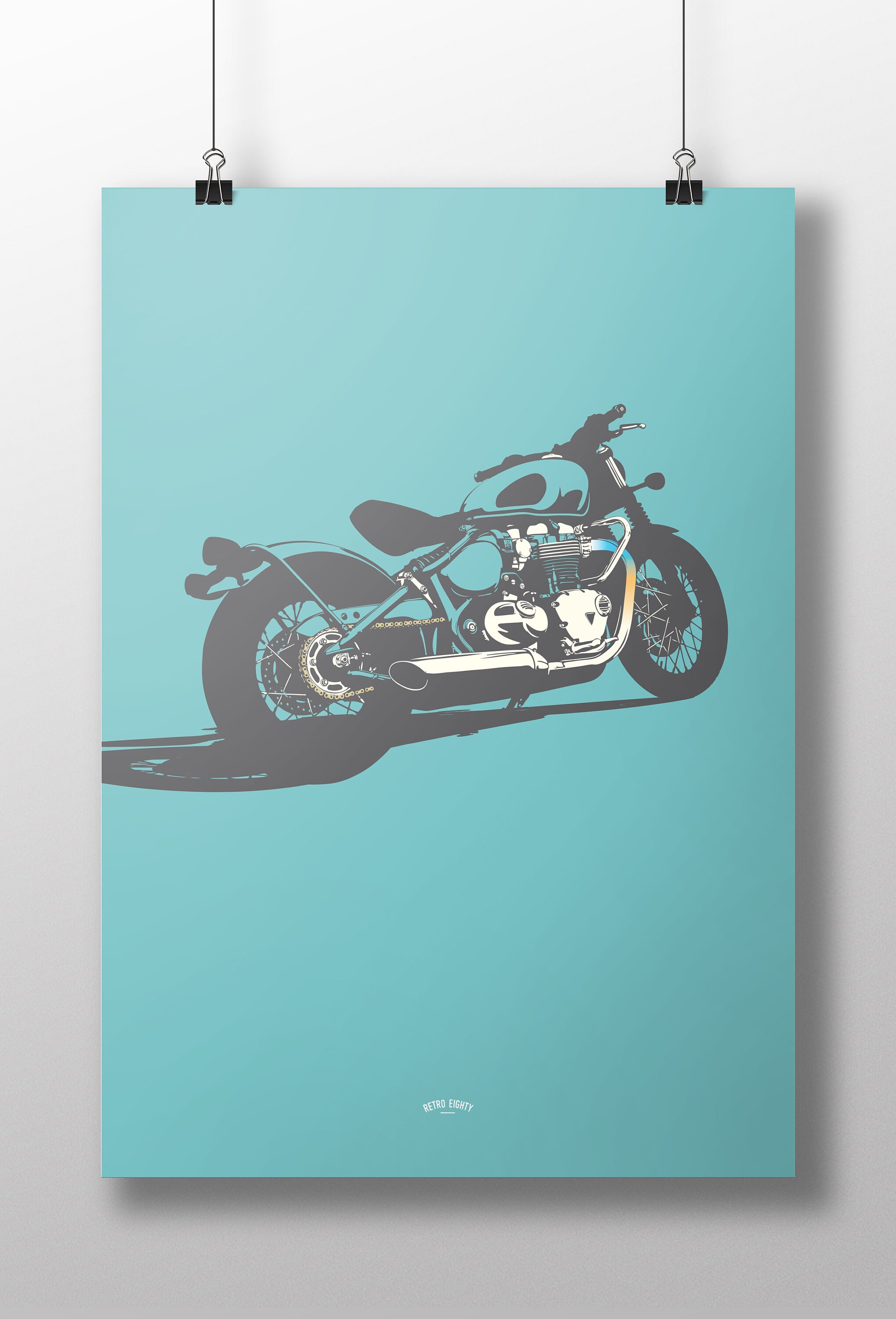 Bobber Motorcyle Poster Print - Etsy