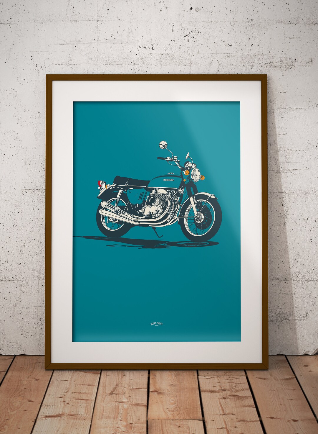 Honda CB750 Classic Motorcyle - Poster Print - Etsy