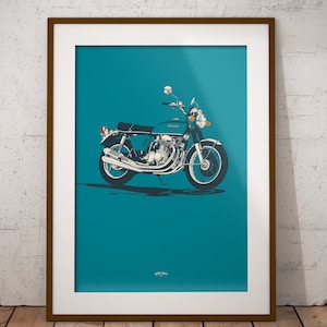 Honda CB750 Classic Motorcyle - Poster Print - Etsy UK