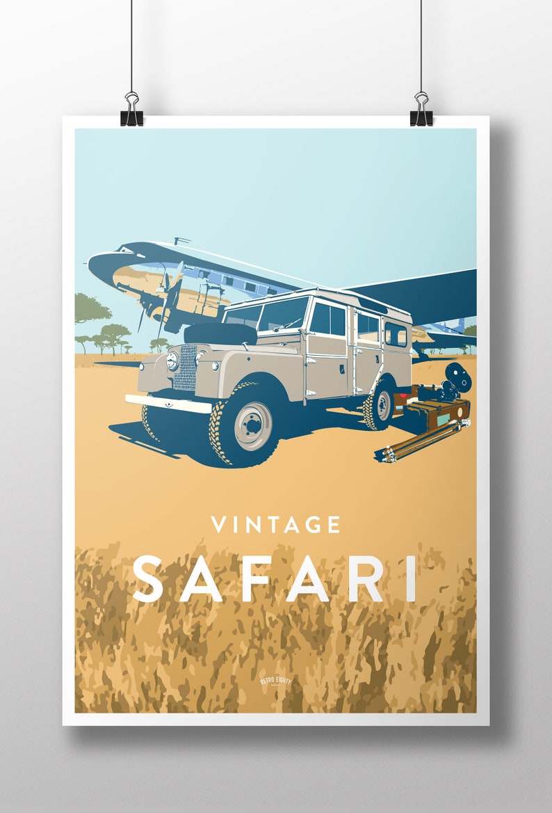 Vintage Safari - Travel Poster - Etsy