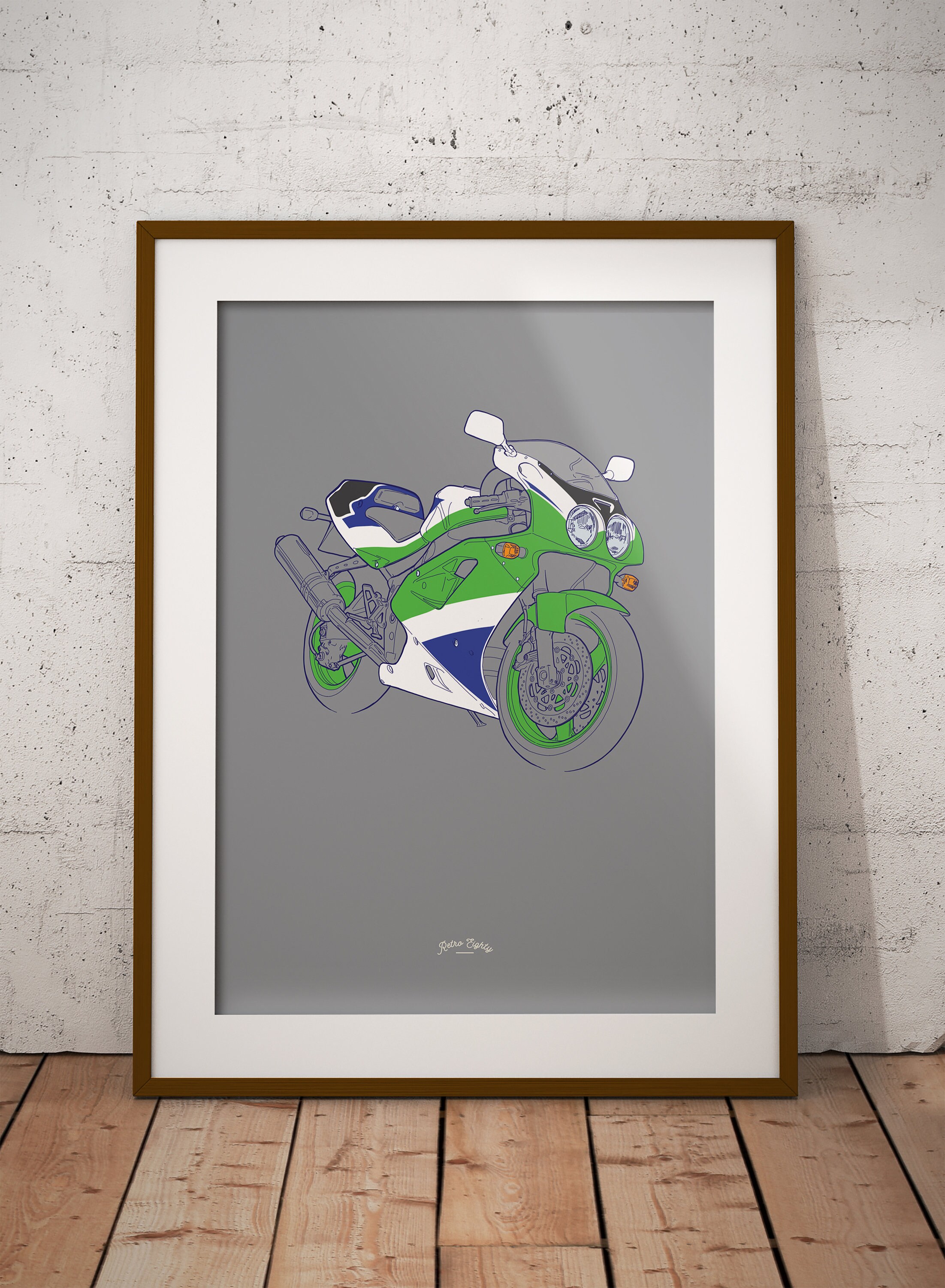 ZXR 750cc Superbike Poster Print - Etsy