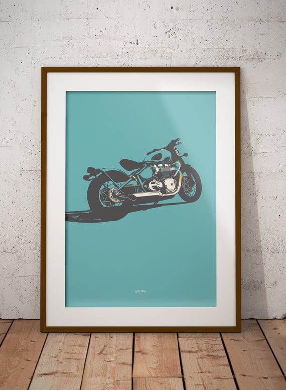 Bobber Motorcyle Poster Print | Etsy